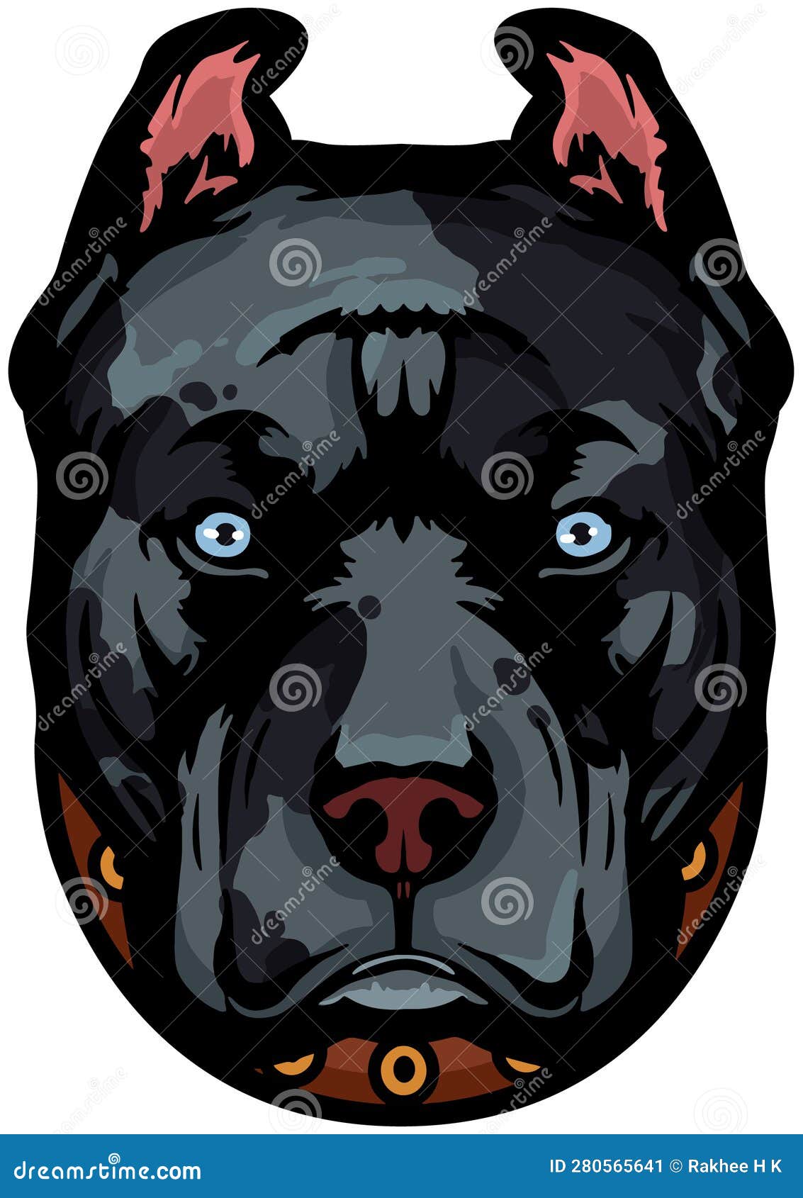 Pitbull Face Illustration. Wild. Face. Vector Stock Vector ...