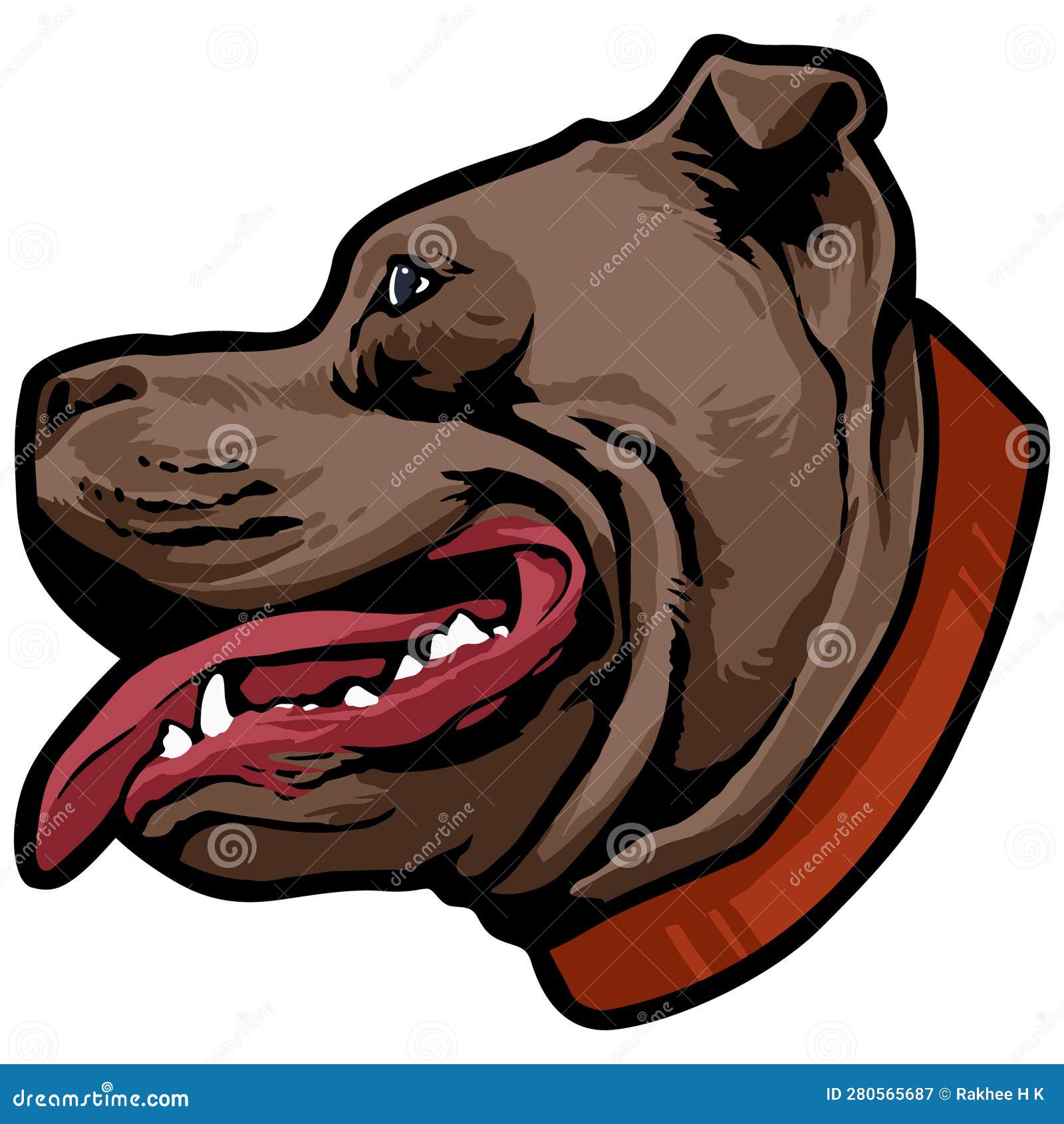 Pitbull Face Illustration. Wild. Face. Vector Stock Vector ...