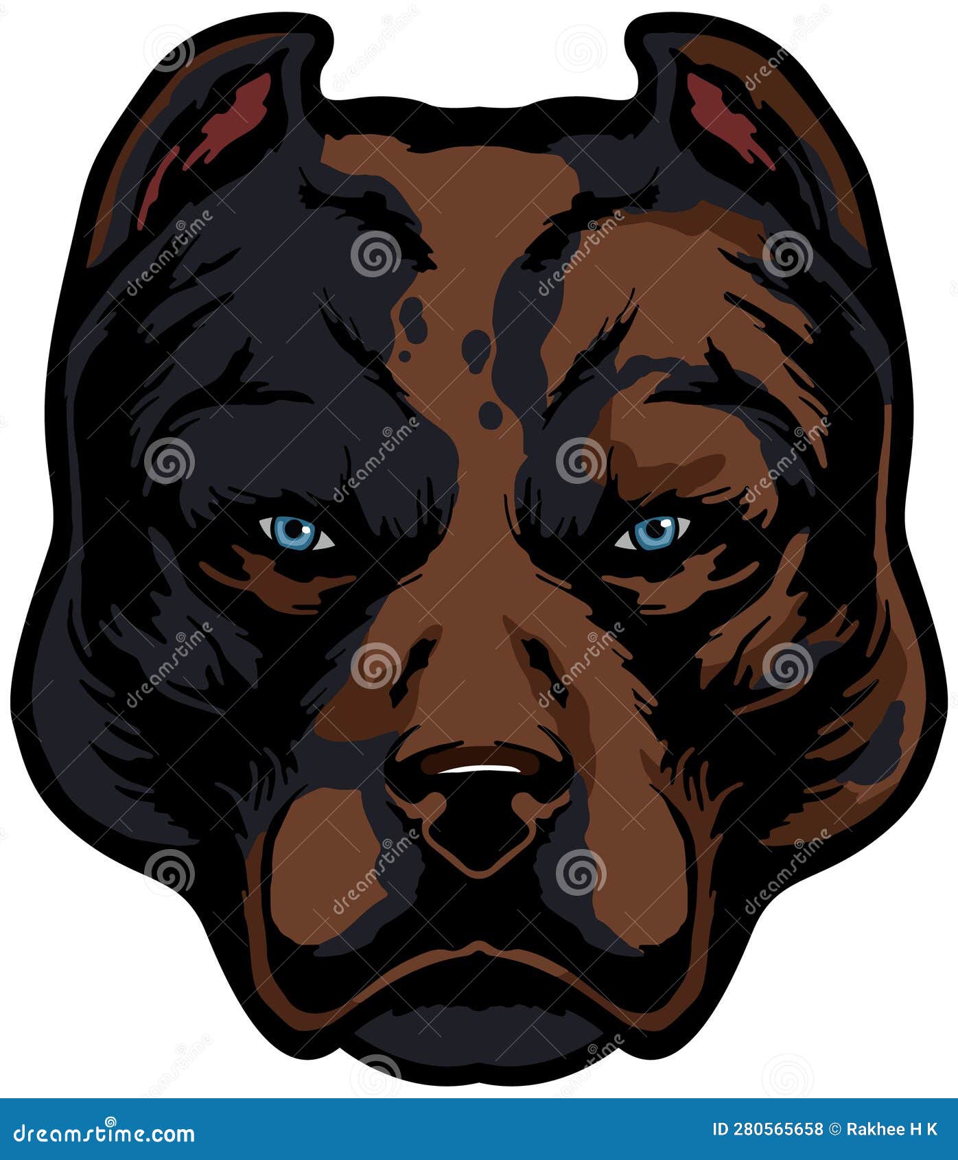 Pitbull Face Illustration. Wild. Face. Vector Stock Vector ...