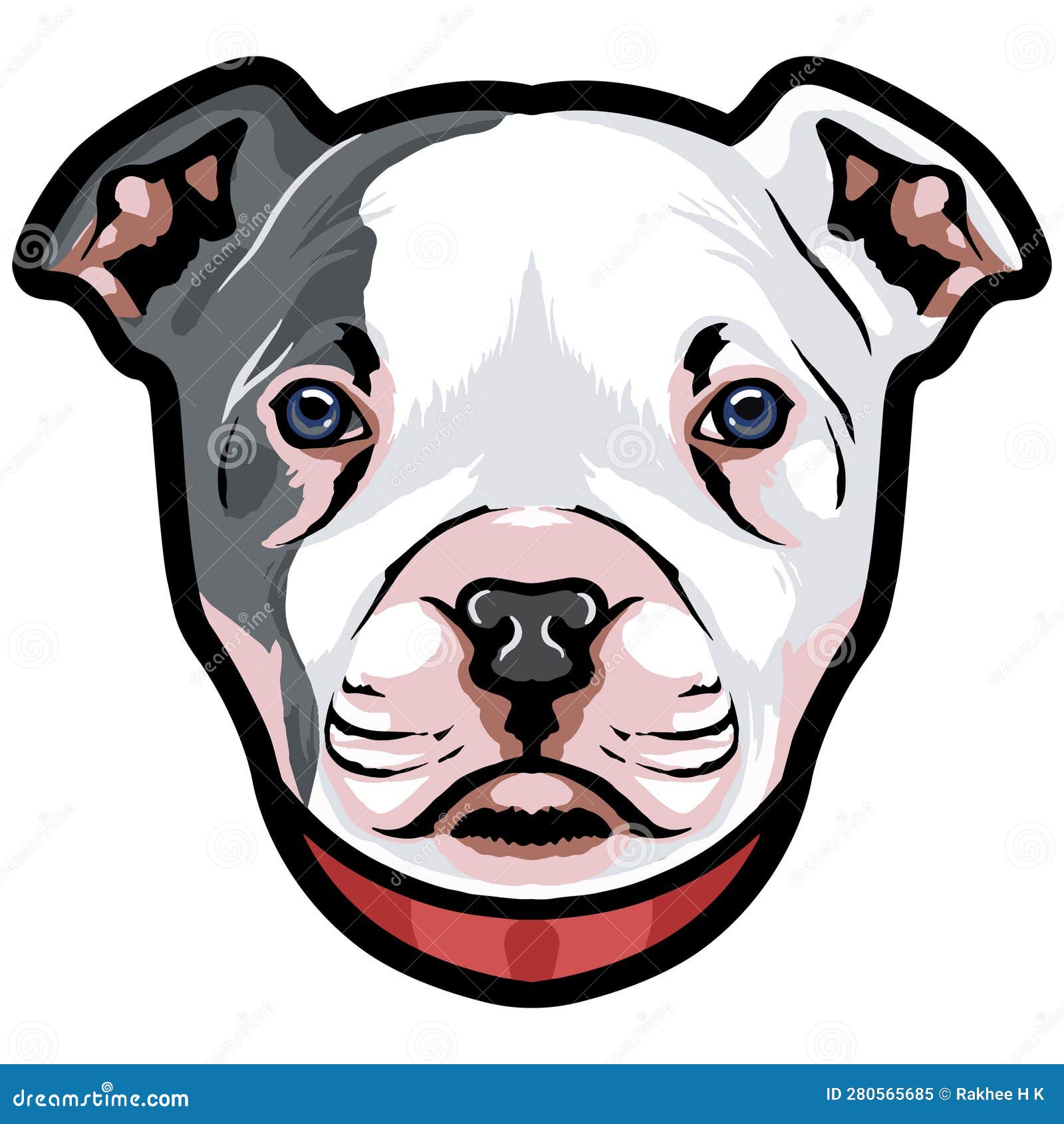 Pitbull Face Illustration. Wild. Face. Vector Stock Vector ...