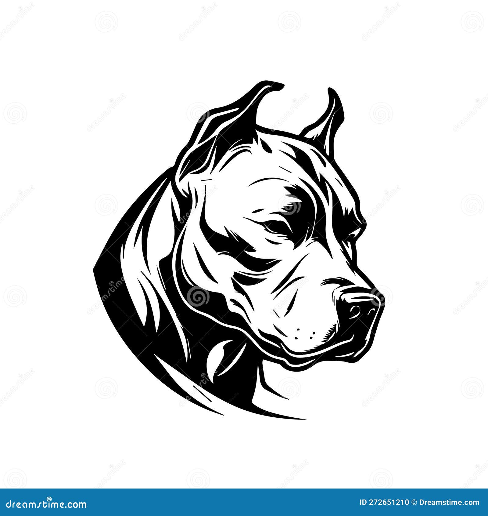 Pitbull Head Vector