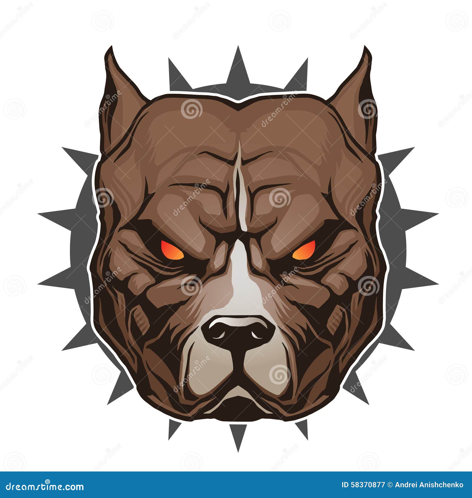 Pitbull Head Vector
