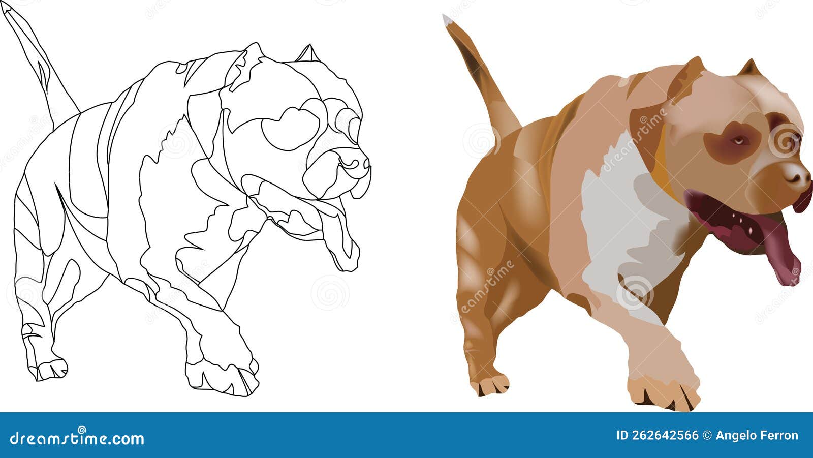 Pitbull Terrier Guard Dog and Self-defense- Stock Vector - Illustration ...