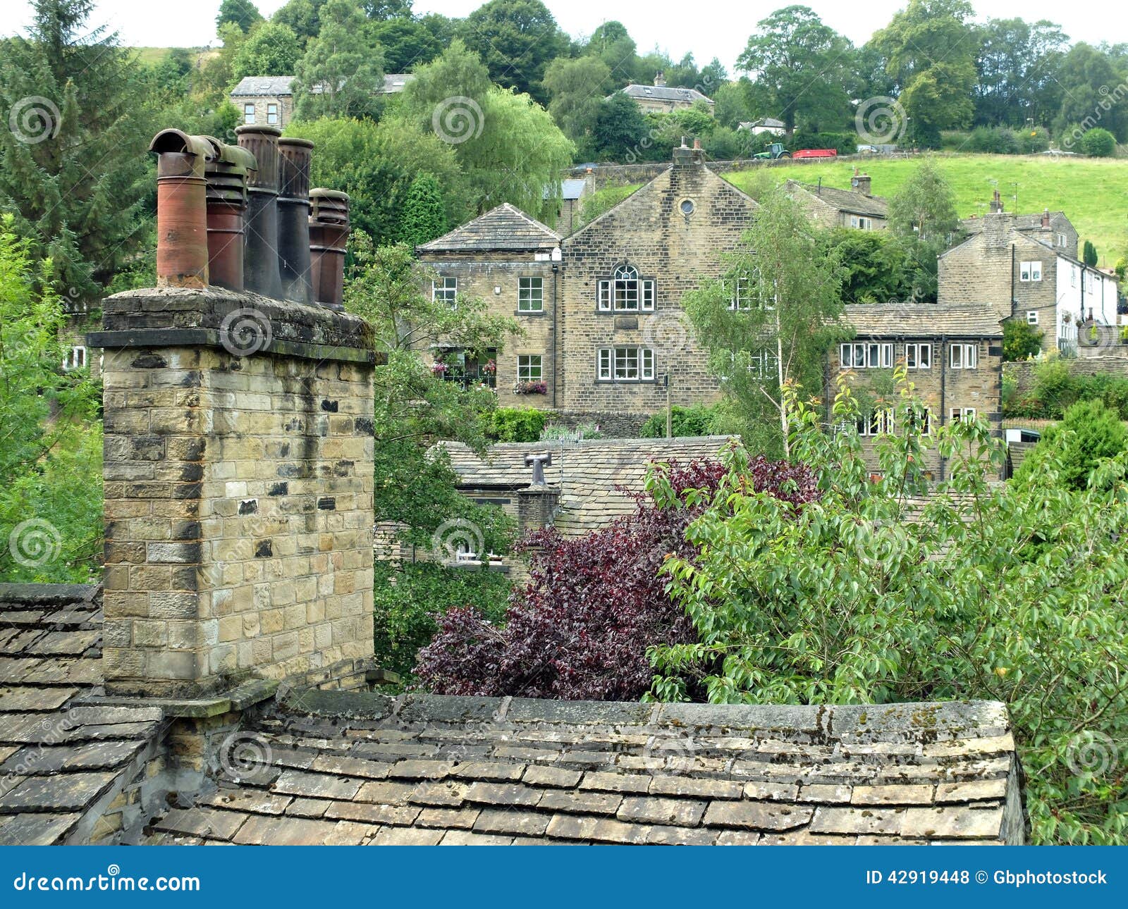 Pitched-slate-roof stock photo. Image of stack, pitched - 42919448