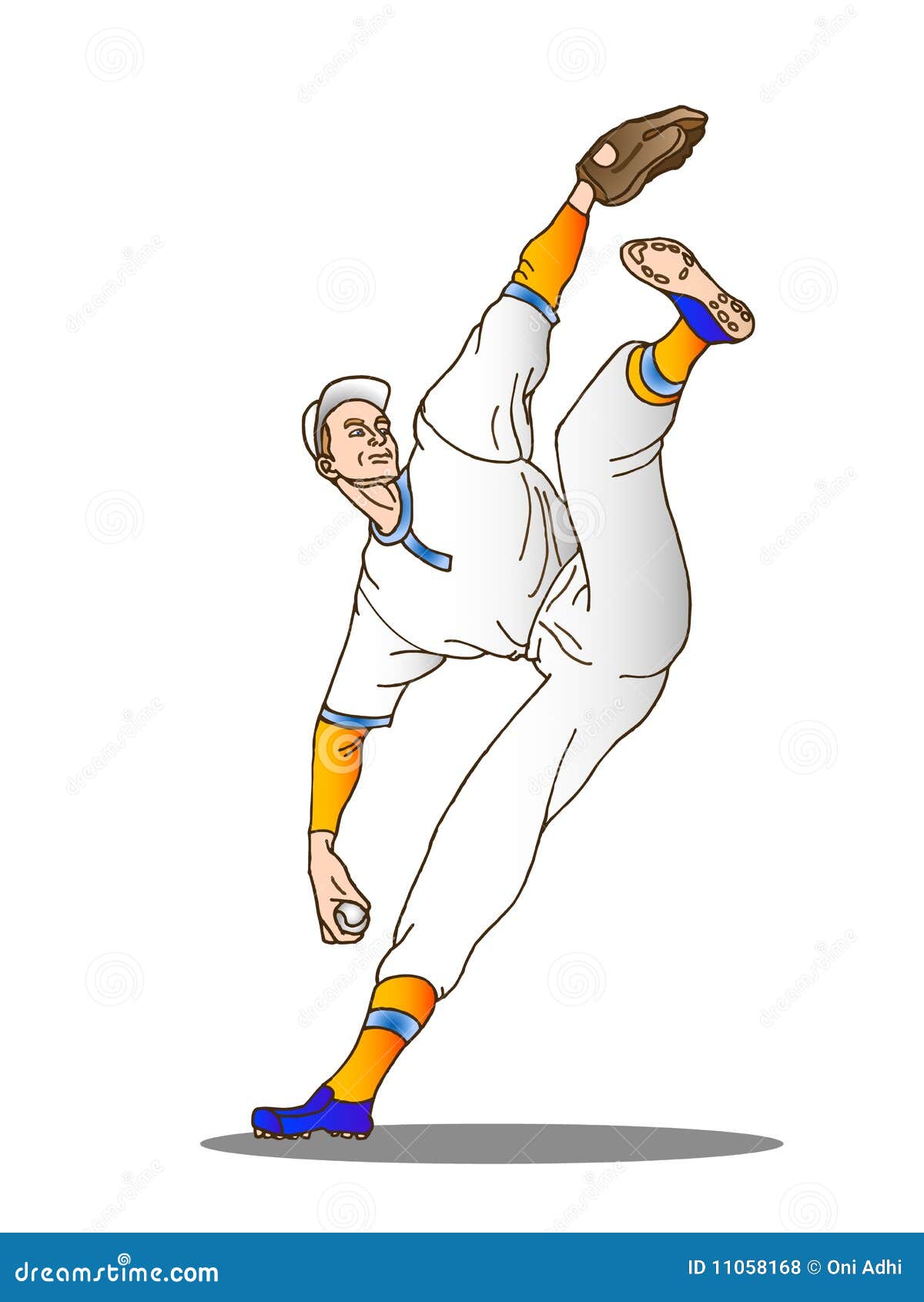 The pitcher stock illustration. Illustration of glove - 11058168
