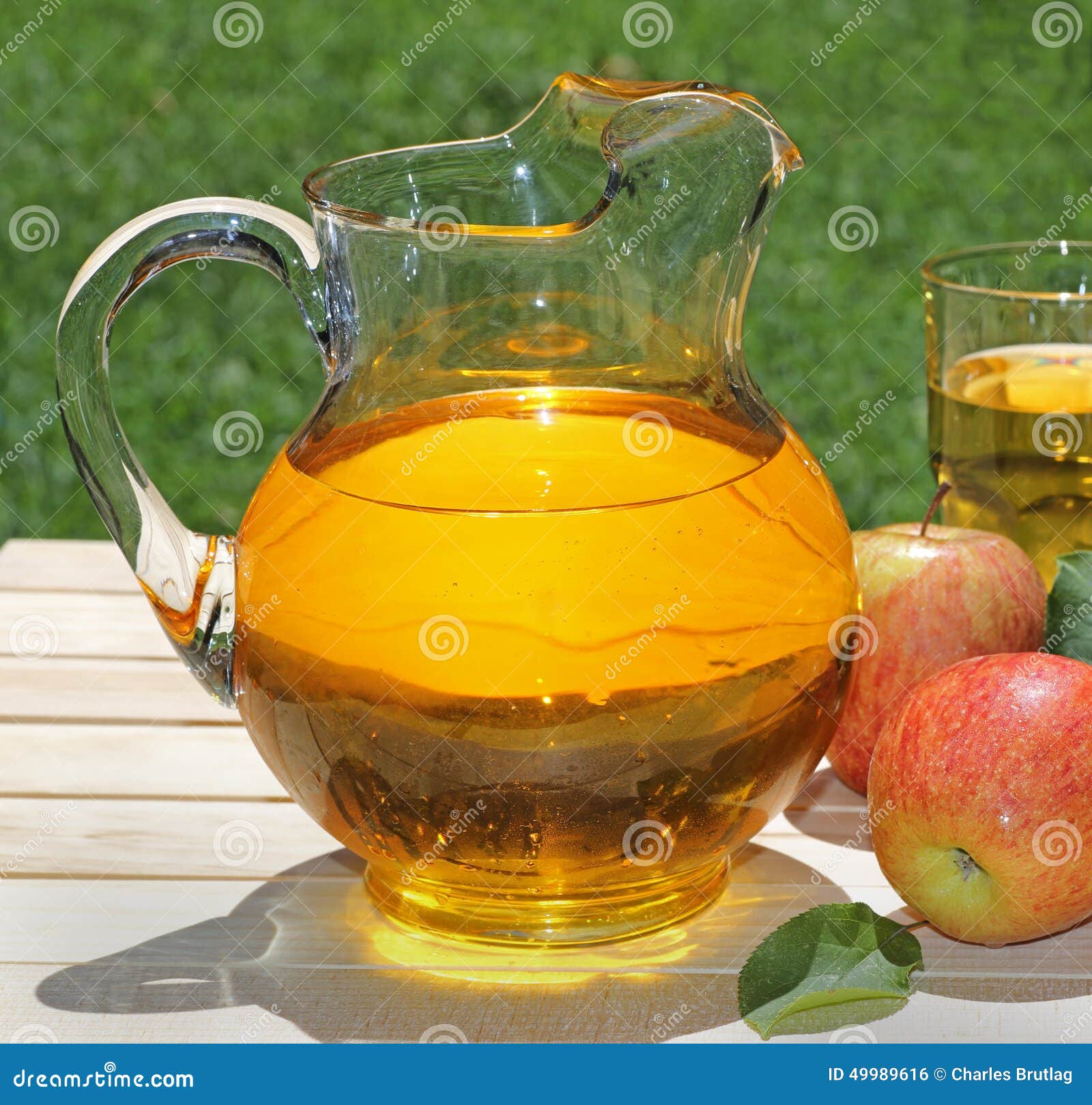 Pitcher of Apple Juice stock photo. Image of fruit, liquid - 49989616