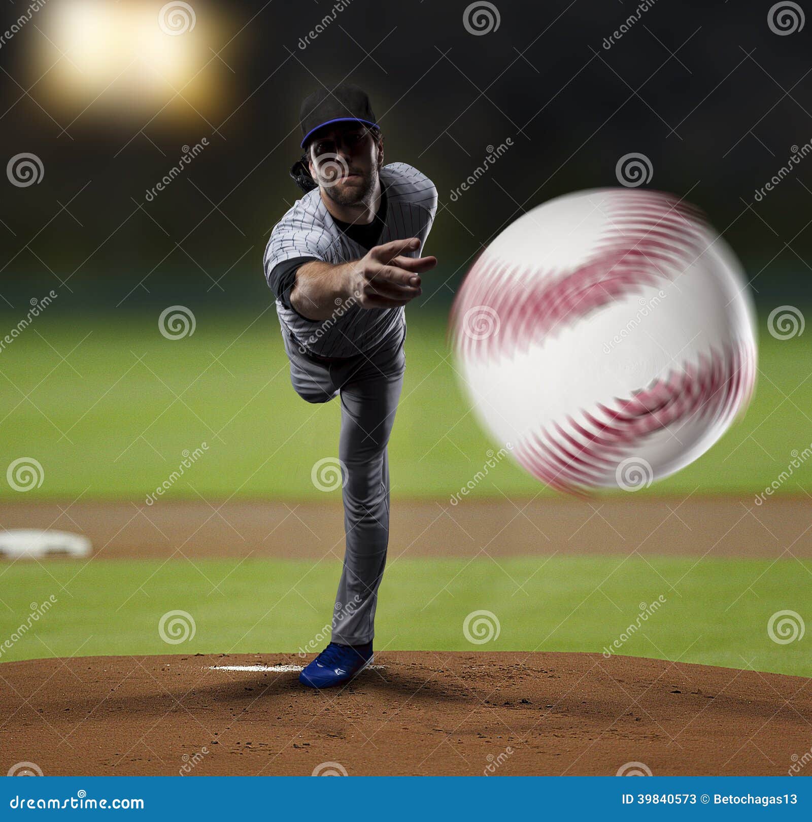Pitcher Baseball Player stock image. Image of lights - 39840573
