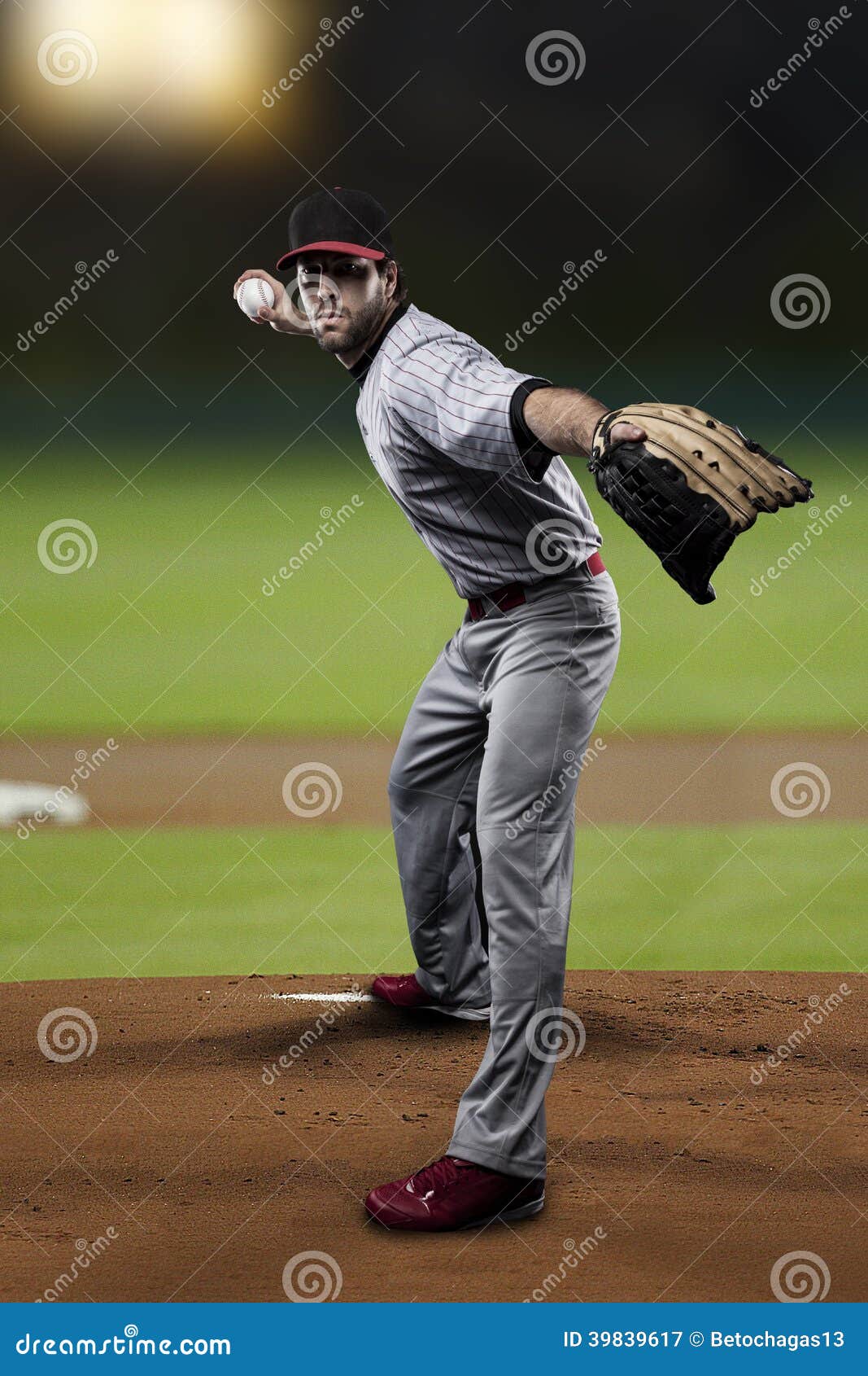 Pitcher Baseball Player stock image. Image of swinging - 39839617