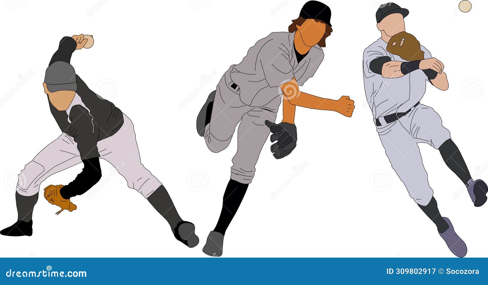Pitcher Baseball Pose Vector Flat Illustration | CartoonDealer.com ...