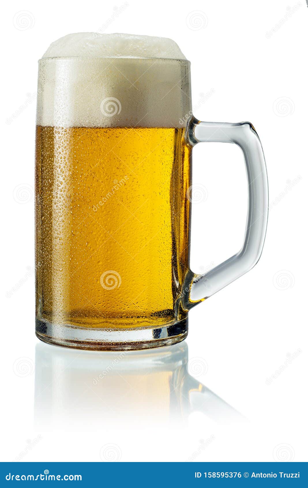Pitcher of Beer with Foam stock photo. Image of refreshment - 158595376