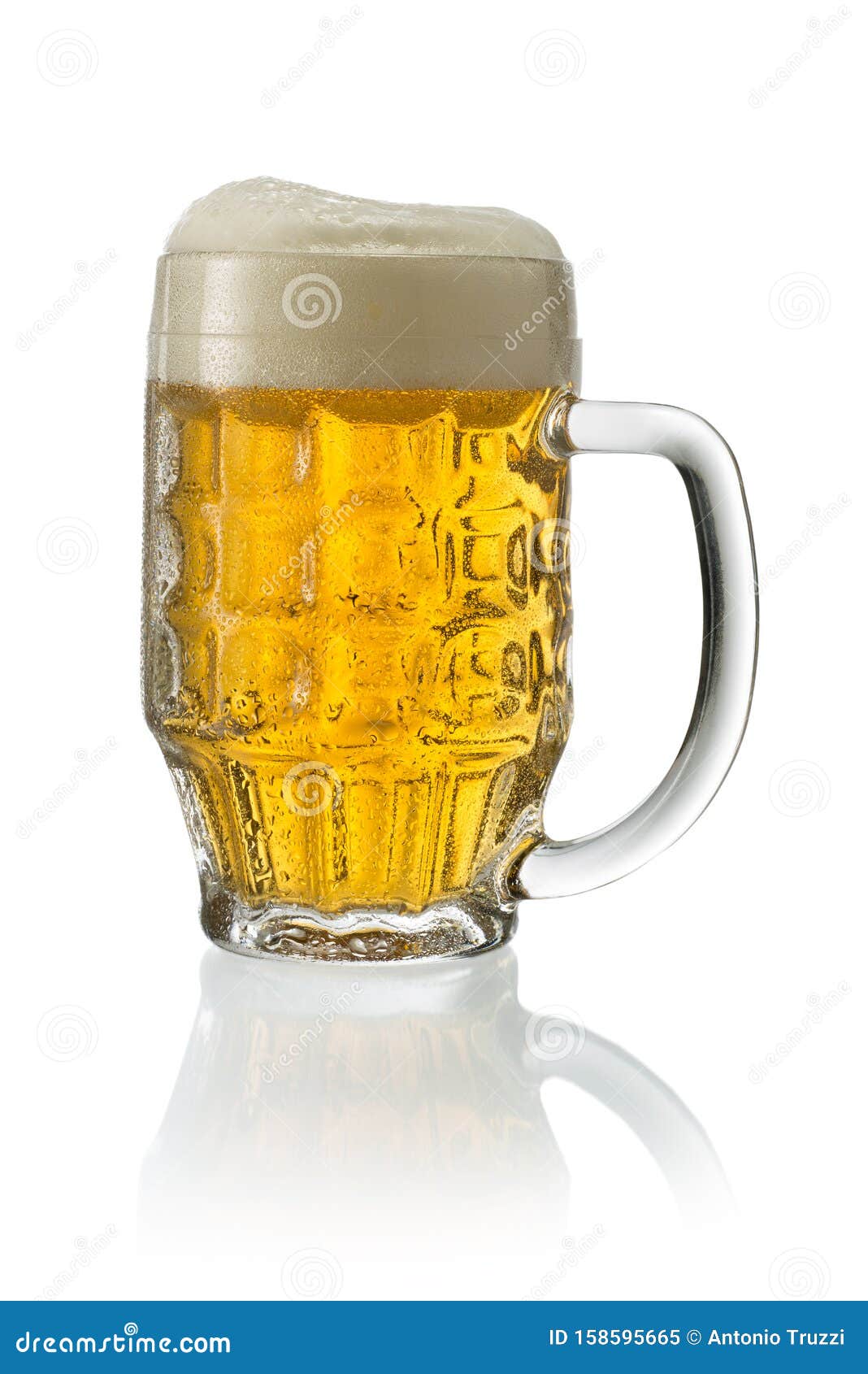 Pitcher of Beer with Foam stock image. Image of beverage - 158595665