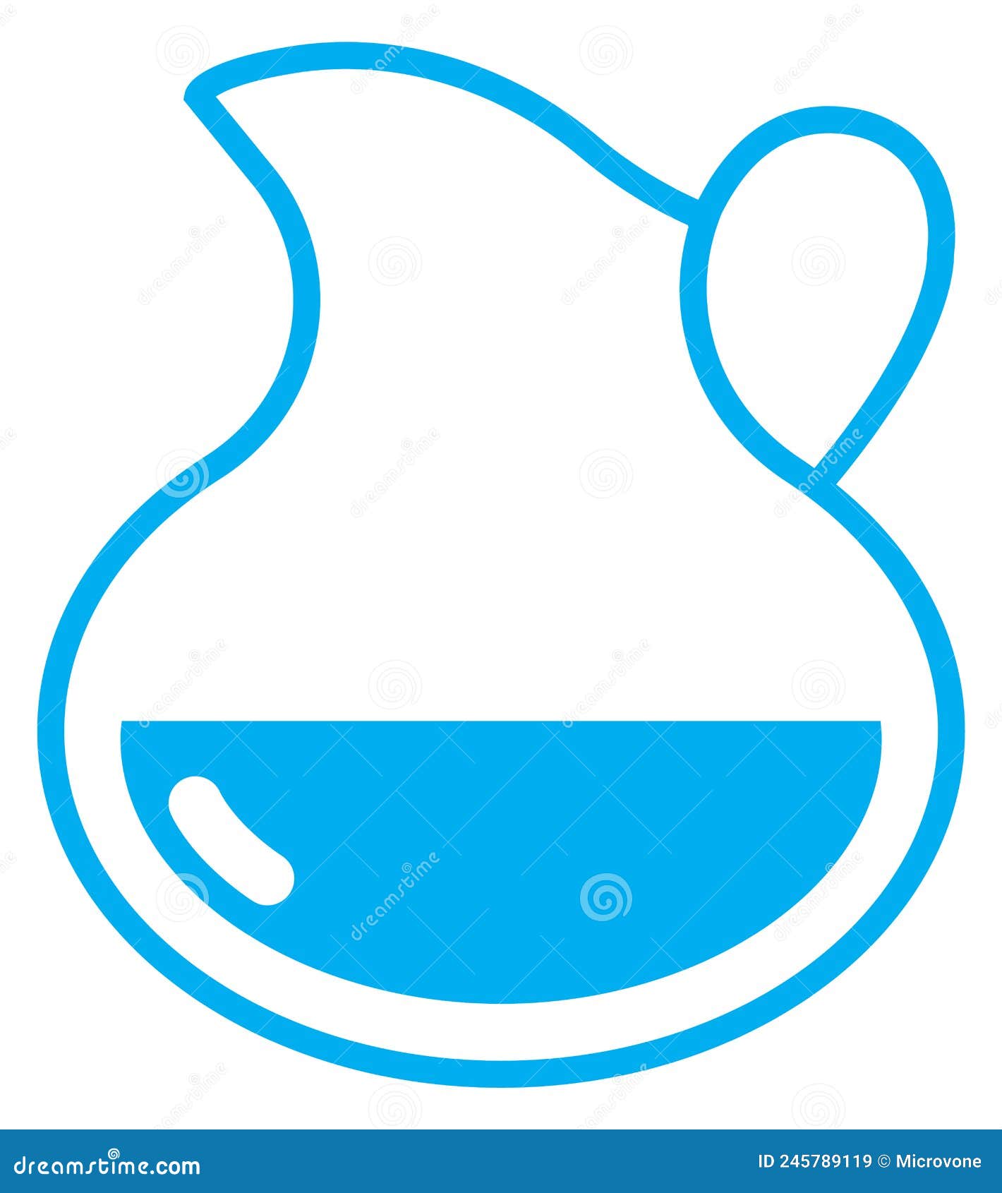 Pitcher with Blue Liquid. Glass Container Line Icon Stock Vector ...