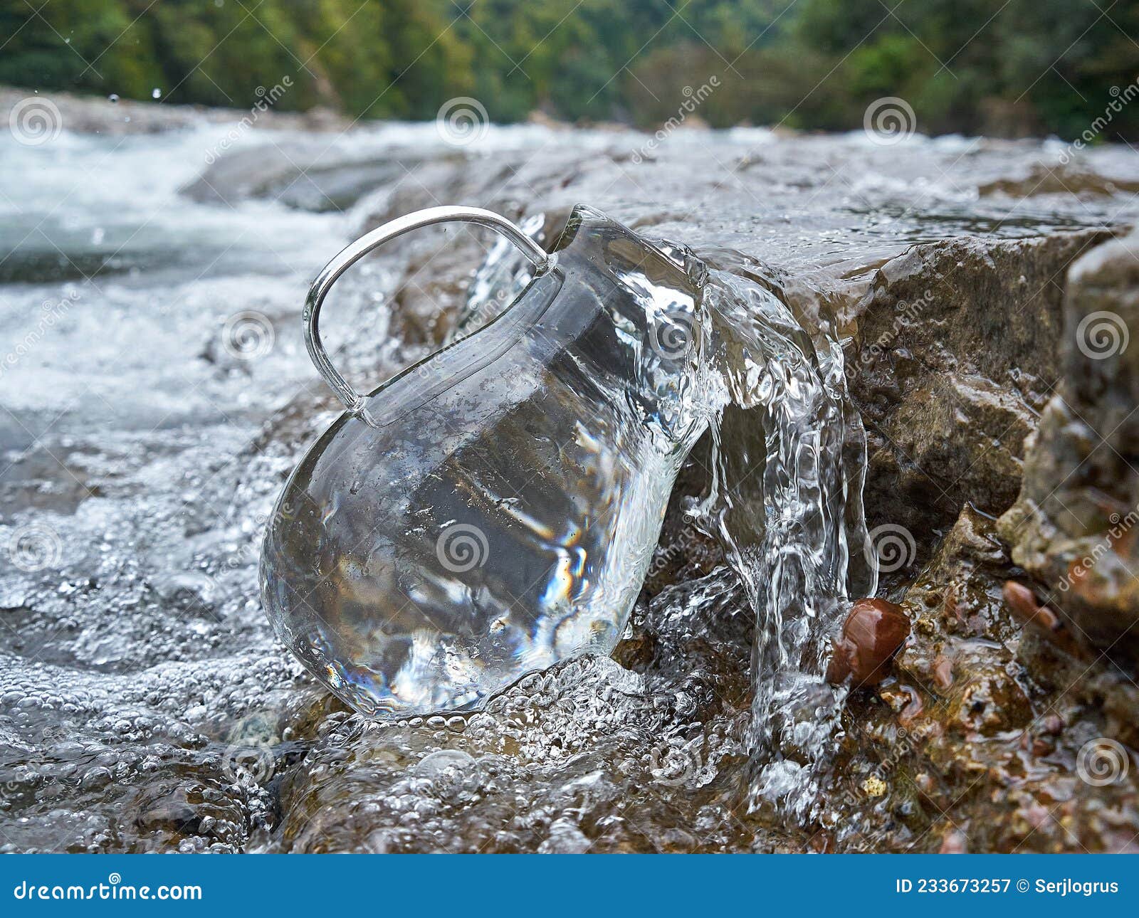 Pitcher of Clean River Water Stock Image - Image of fresh, drinkable ...