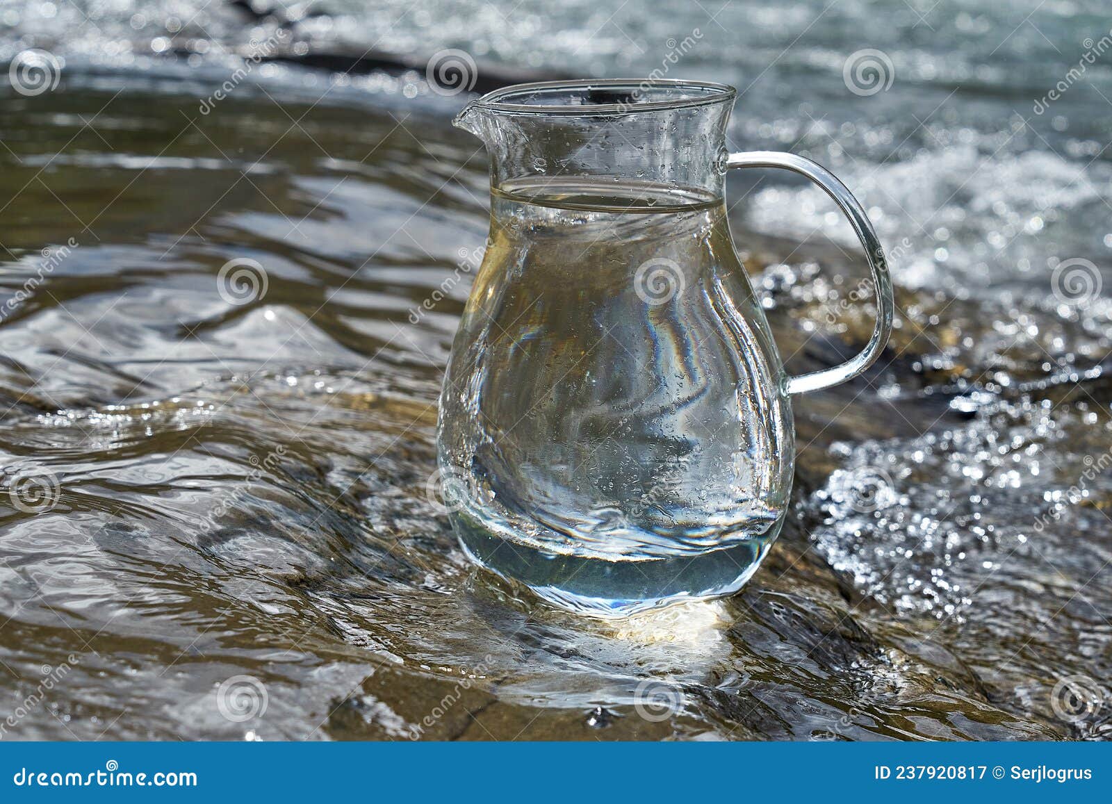 Pitcher of Clean River Water Stock Image - Image of jugful, medicinal ...