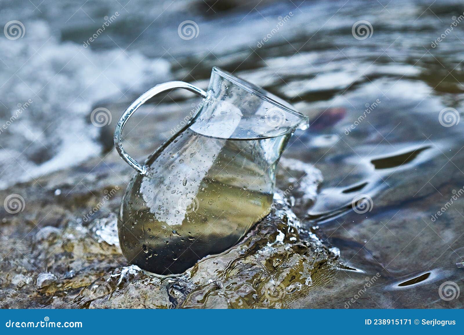 Pitcher of Clean River Water Stock Image - Image of creek, drinkable ...