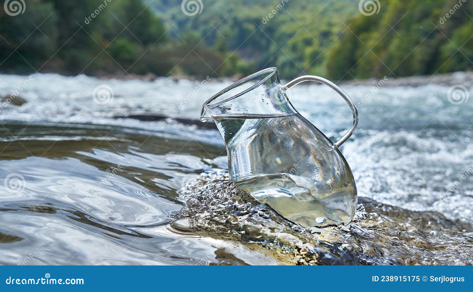 Pitcher of Clean River Water Stock Image - Image of jugful, fresh ...