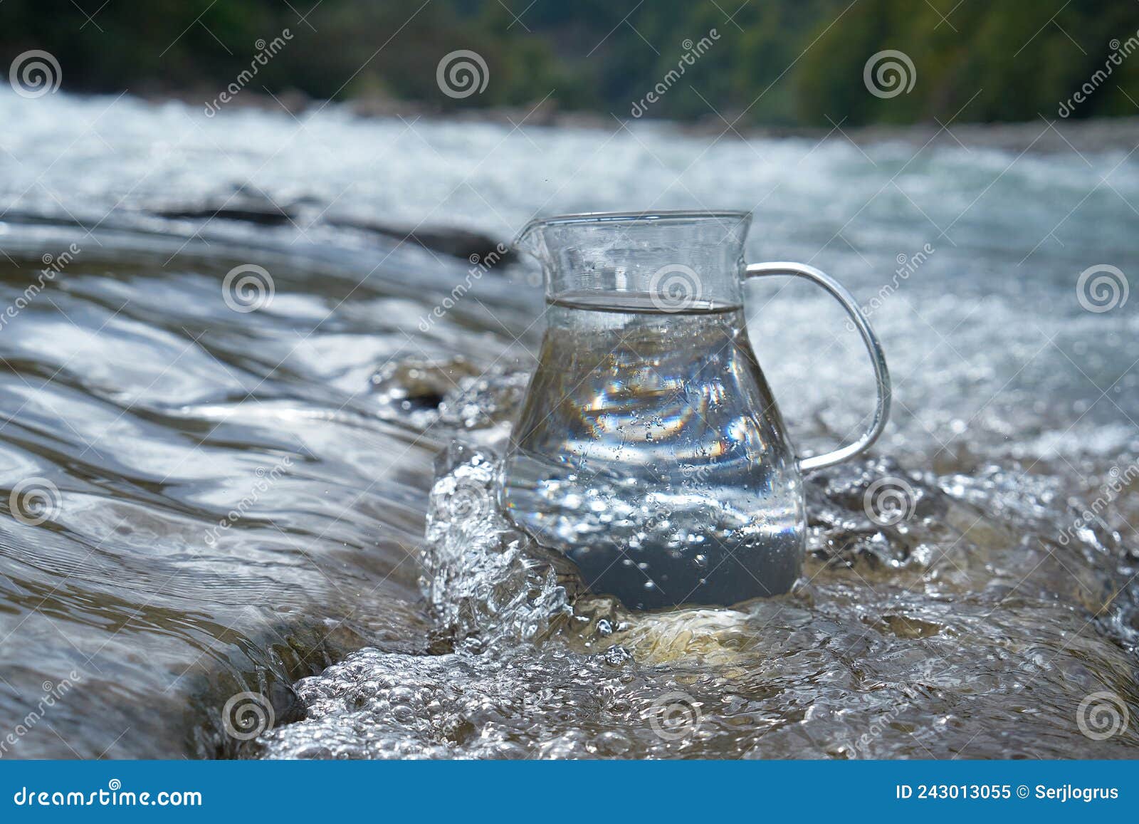 Pitcher of Clean River Water Stock Image - Image of alpine, micelle ...
