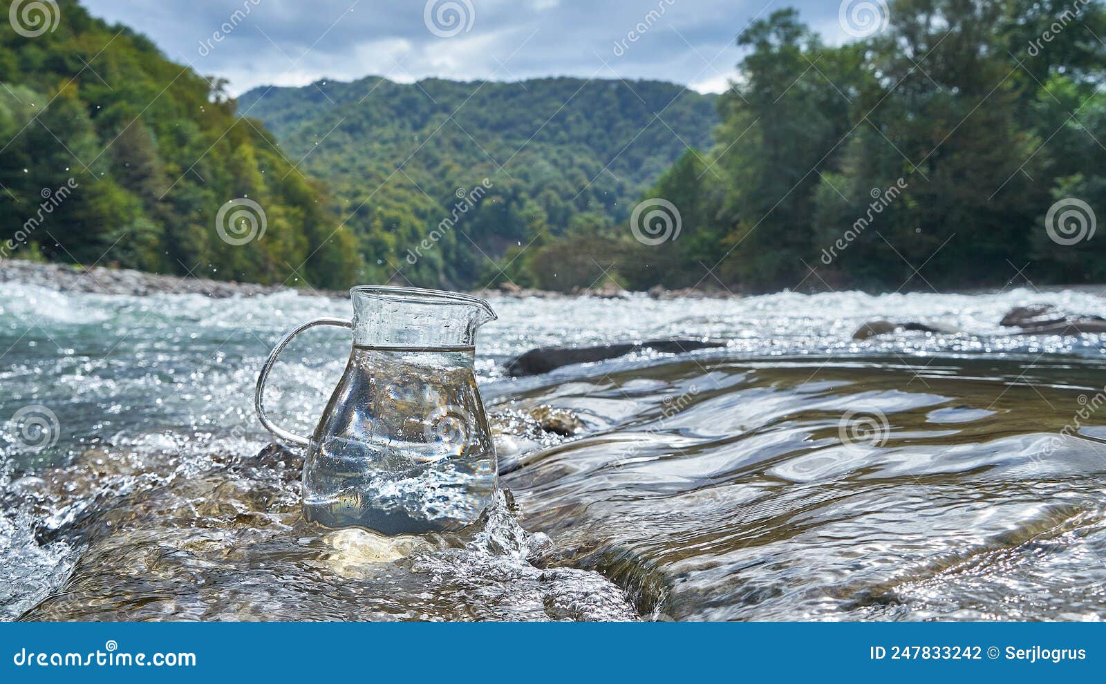 Pitcher of Clean River Water Stock Photo - Image of clear, ewer: 247833242