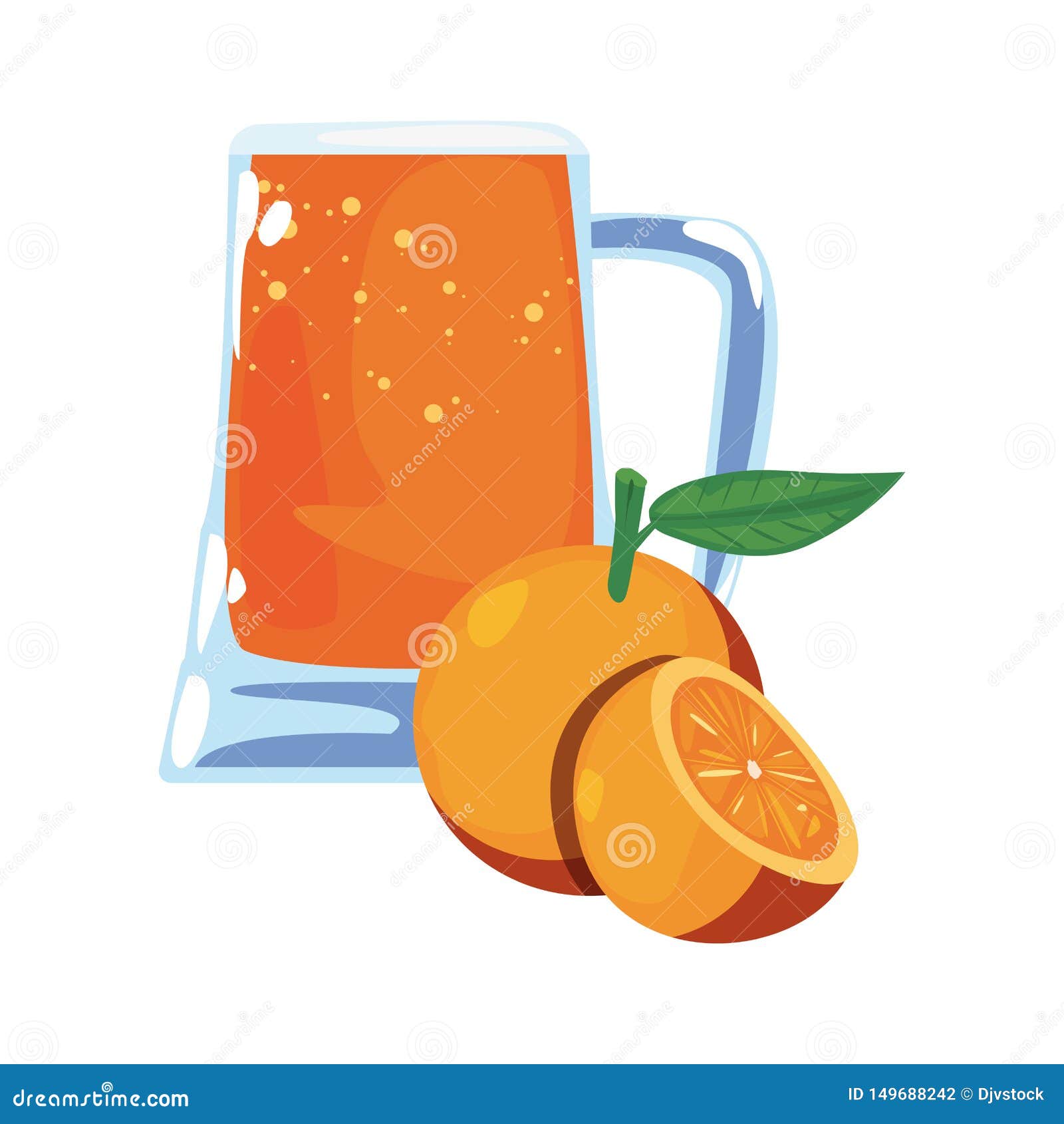 Pitcher with Fresh Juice Fruit Stock Illustration - Illustration of ...