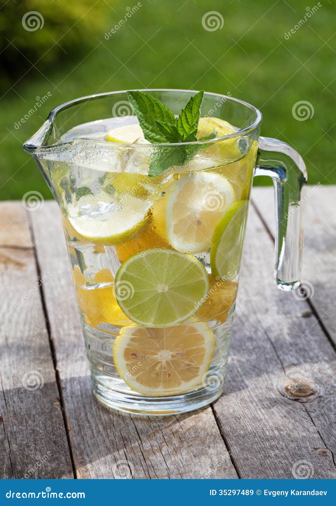 Pitcher with Homemade Lemonade Stock Image - Image of lemon, lime: 35297489