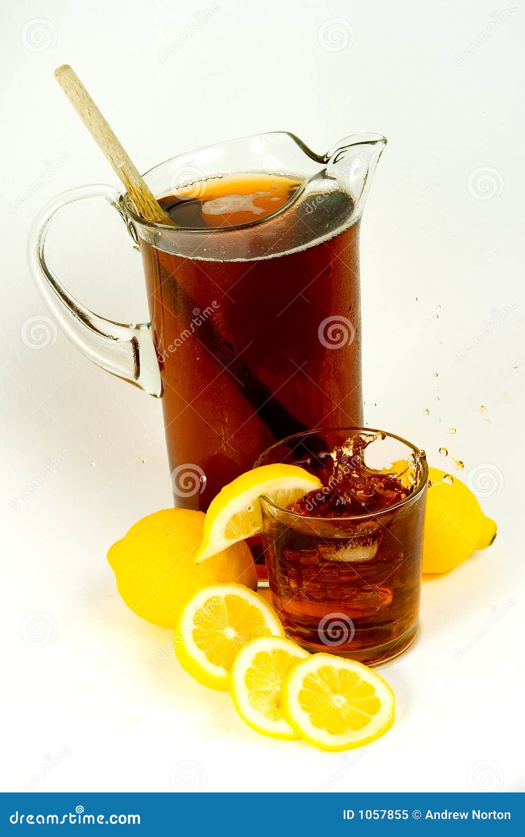 Pitcher of Ice Tea stock image. Image of refreshing, cube - 1057855