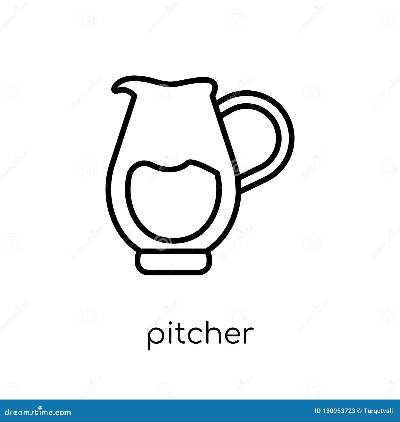 Pitcher Icon from Kitchen Collection. Stock Vector - Illustration of ...