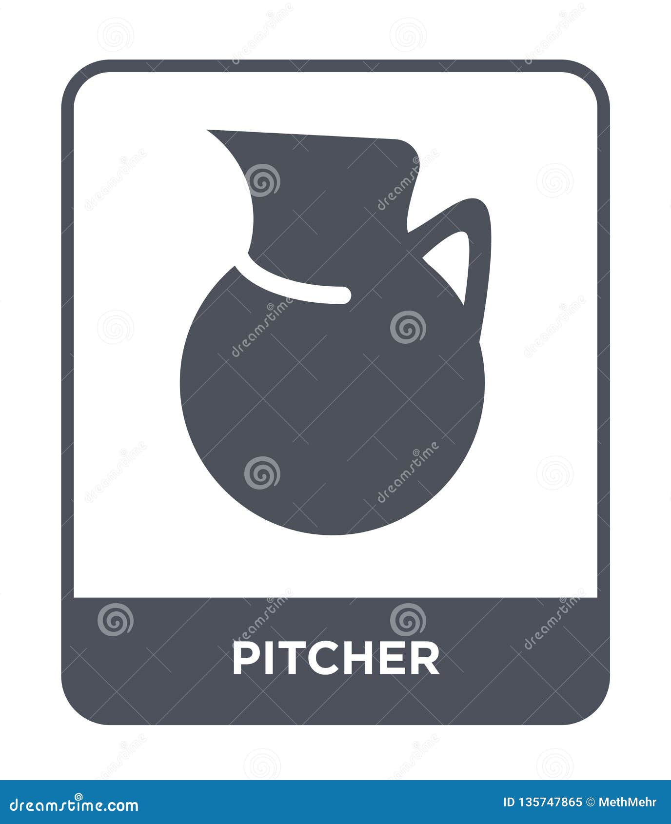 Pitcher Icon in Trendy Design Style. Pitcher Icon Isolated on White ...
