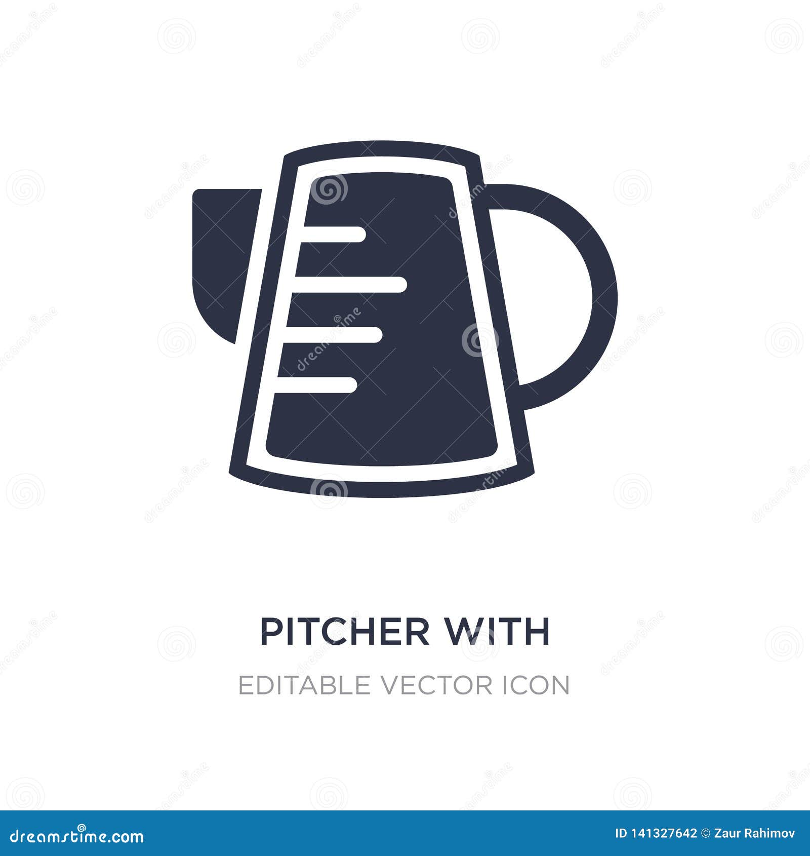 Pitcher with Levels Icon on White Background. Simple Element ...