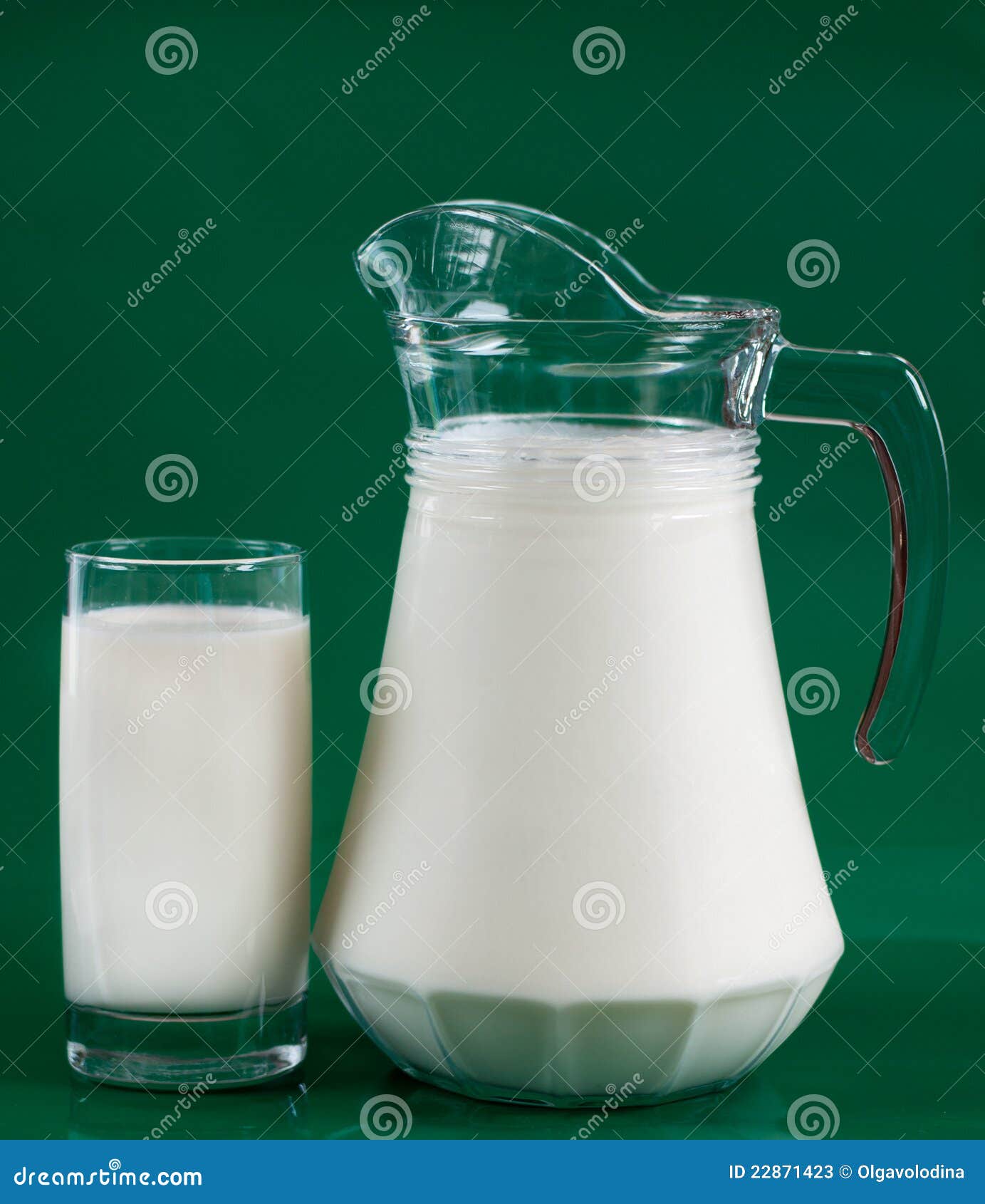 Pitcher of Milk and a Glass Stock Image - Image of fresh, drink: 22871423