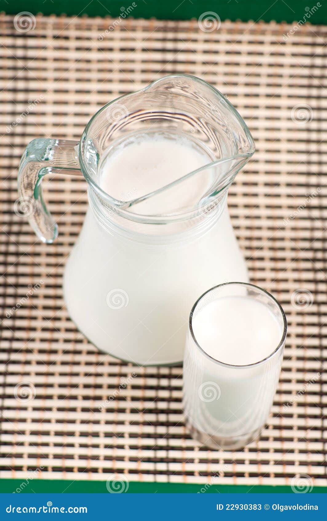 Pitcher of Milk and a Glass Stock Image - Image of fresh, glass: 22930383