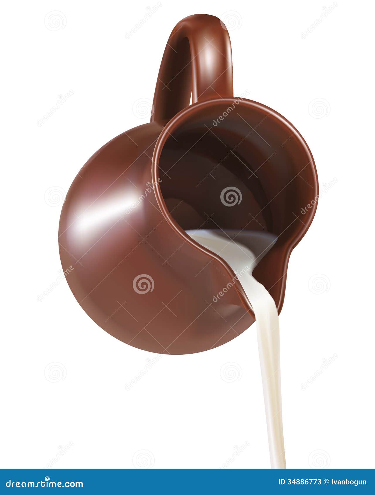 Milk Cup Isolated On White Background. Paper Bowl For Drink. Clipping ...