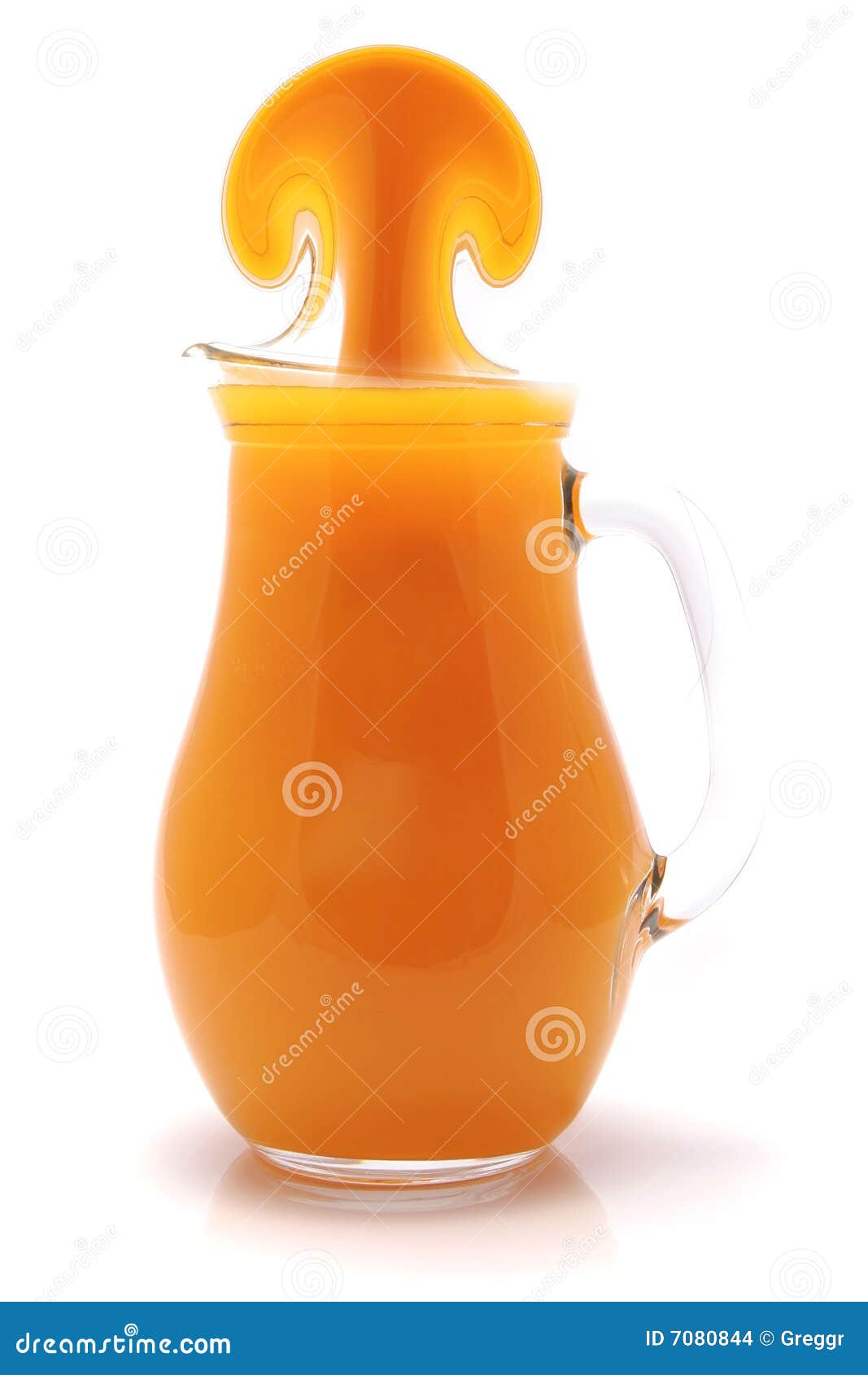 Pitcher with Orange Juice Fountain Stock Photo - Image of natural, cold ...