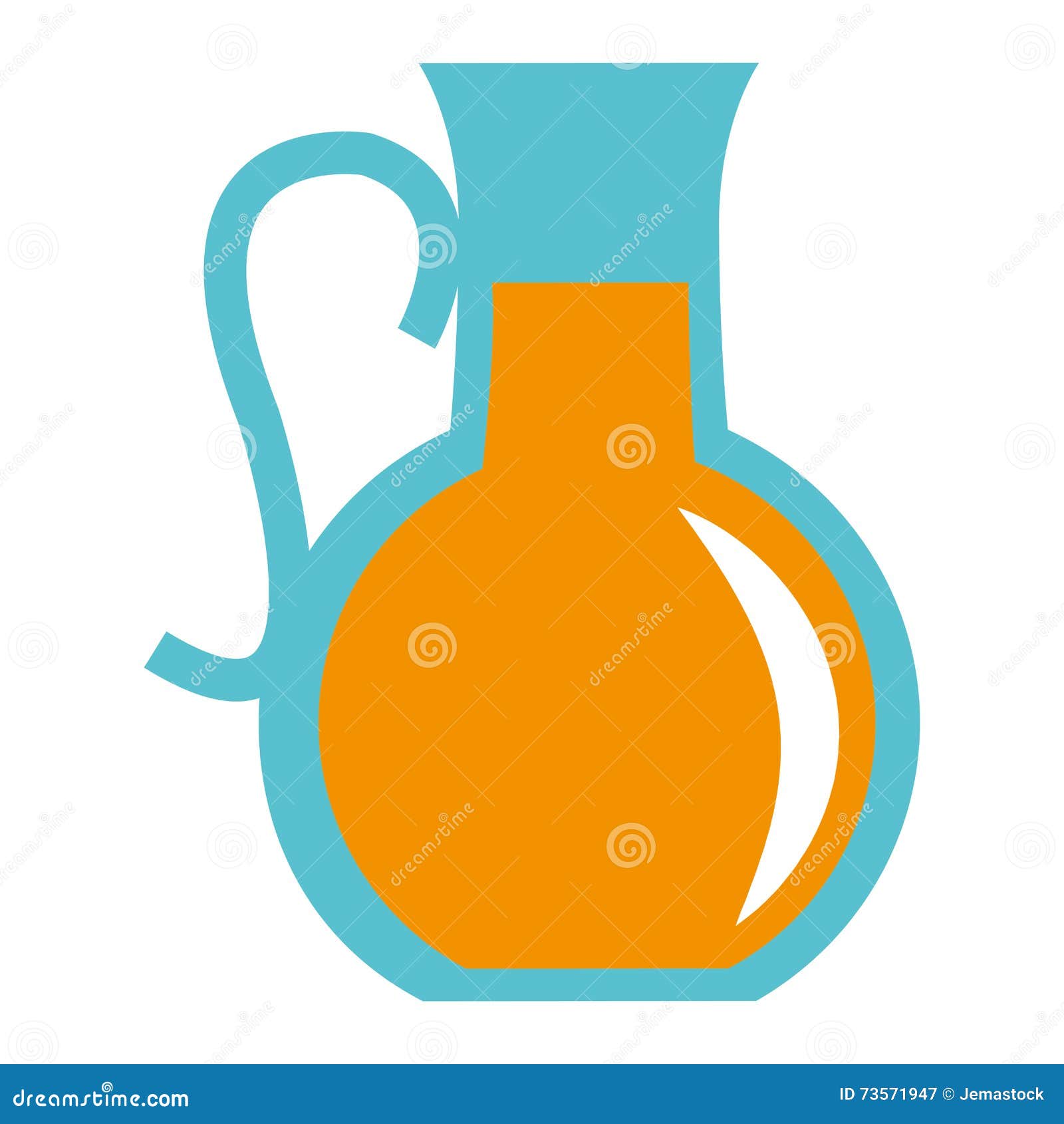 Pitcher with Orange Liquid Icon Stock Illustration - Illustration of ...