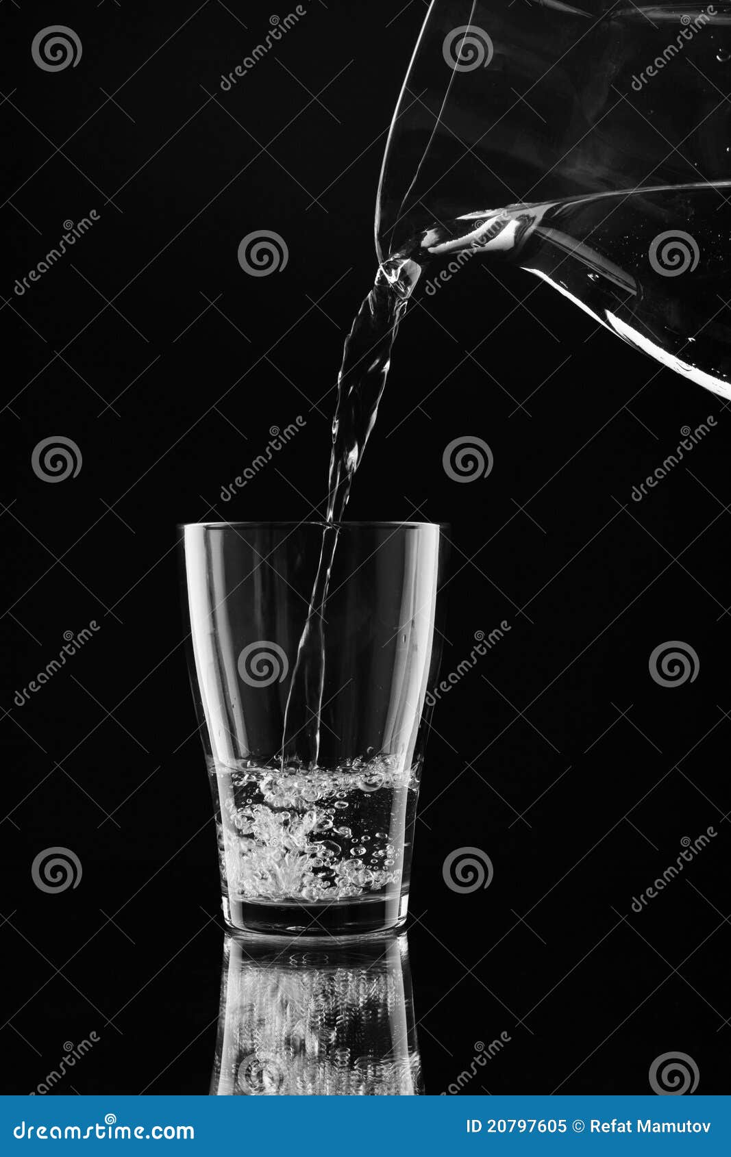 Pitcher pouring a glass stock image. Image of stream - 20797605