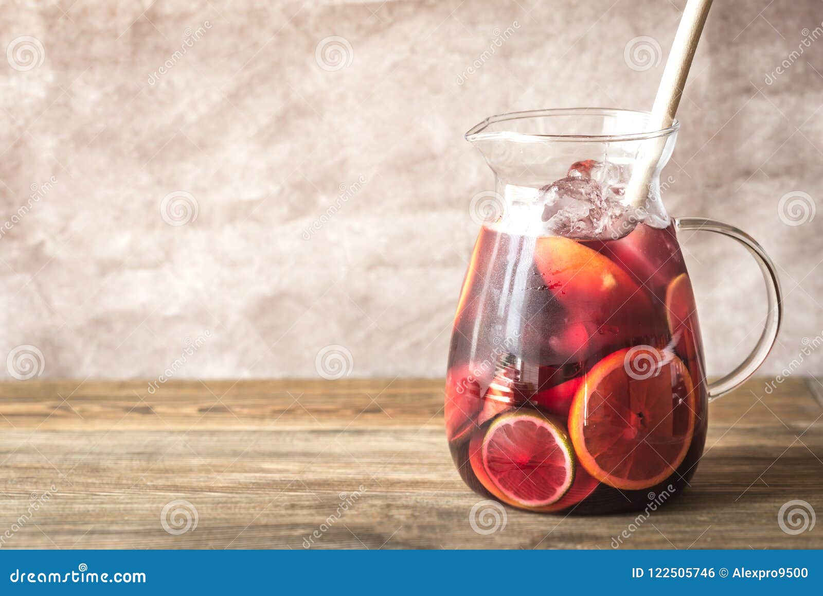 A Pitcher of Spanish Sangria Stock Photo - Image of cold, classic ...