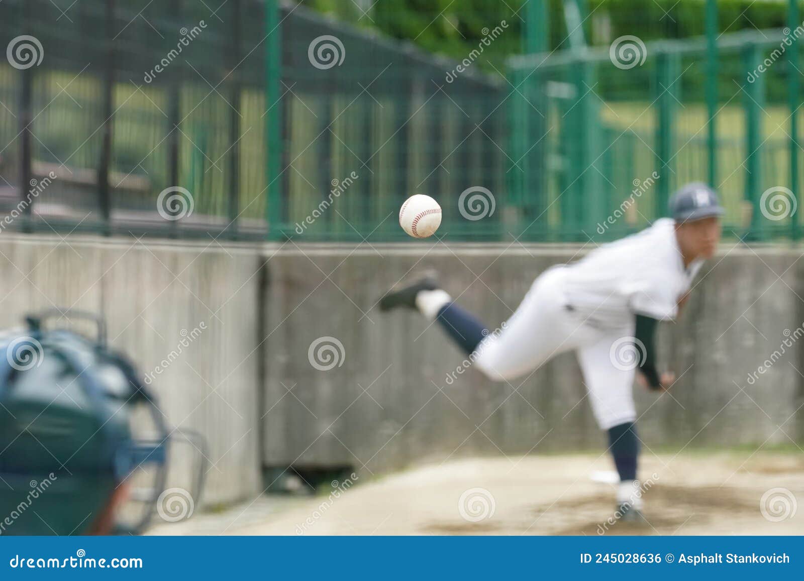A Pitcher Taking Pitching Practice Stock Photo - Image of team, catcher ...