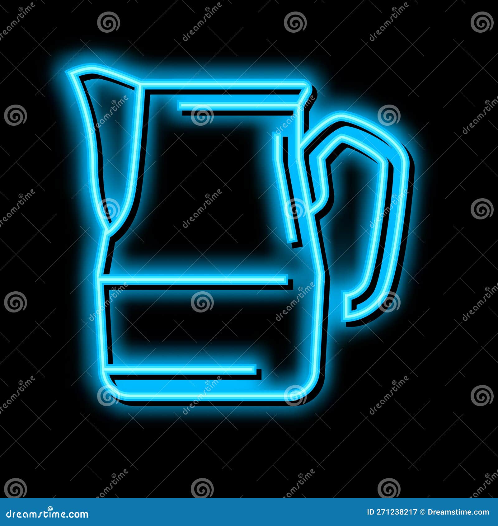 Pitcher Utensil Neon Glow Icon Illustration Stock Vector - Illustration ...