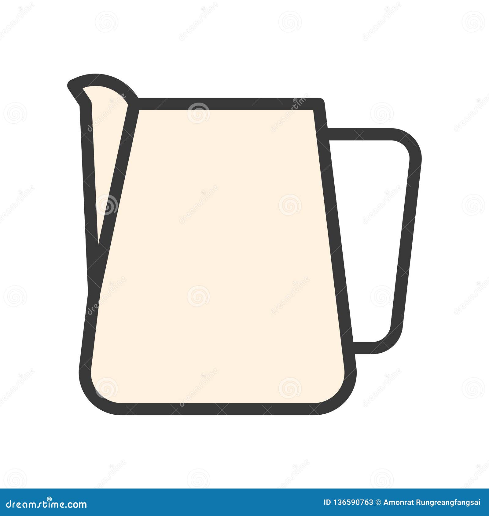 Pitcher Vector, Coffee Related Filled Style Editable Stroke Icon Stock ...