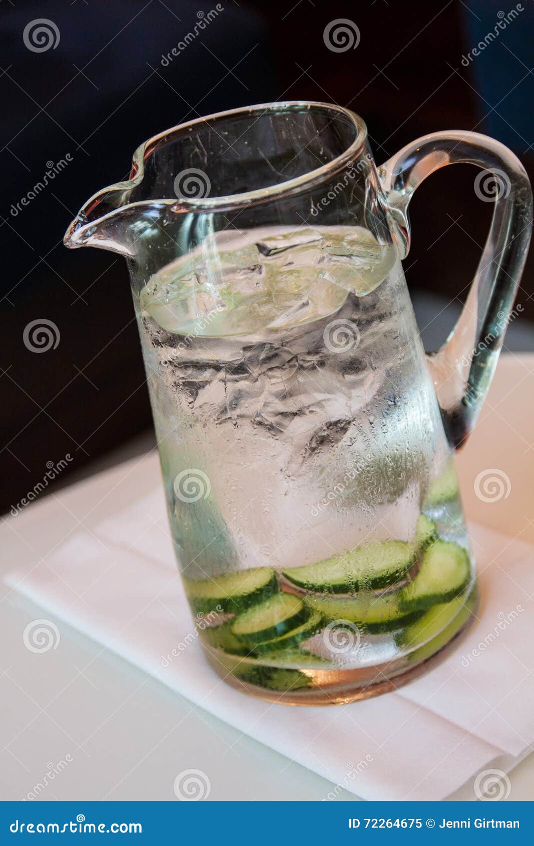 Pitcher of Water stock image. Image of cucumber, relax - 72264675