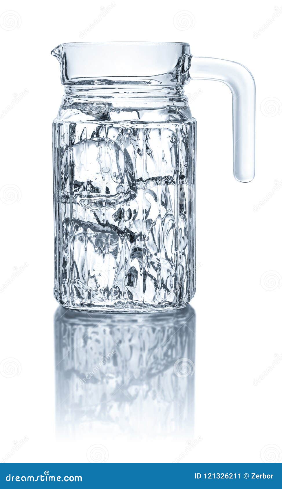 A Pitcher with Water and Ice Cubes Stock Image - Image of bubble ...
