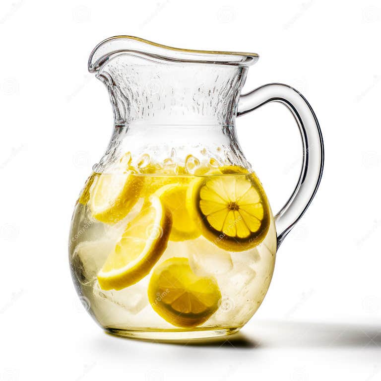 Pitcher of Water with Lemons and Lemon Wedges Inside of it. Generative ...