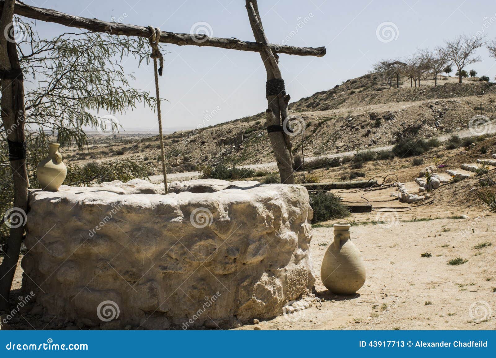 Pitcher and well stock image. Image of gardens, pottery - 43917713