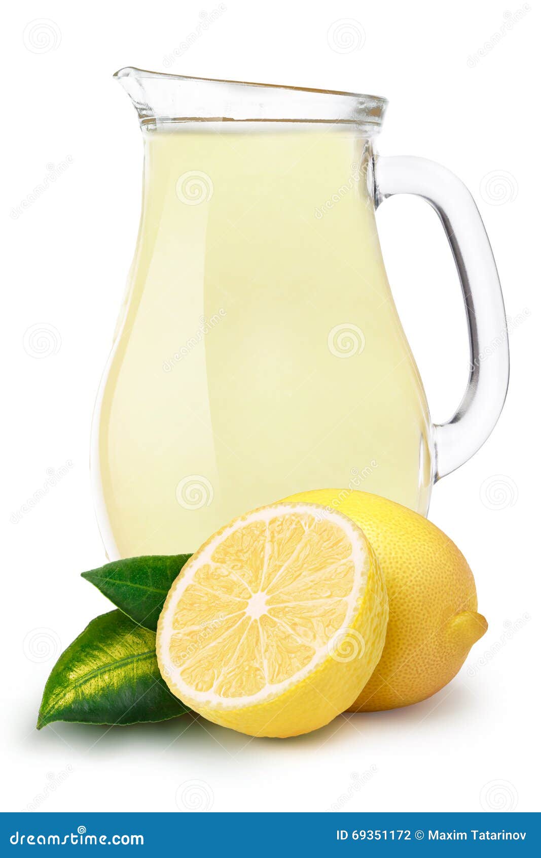 Pitcher Zitronensaft stockfoto. Bild von krug, pfad, getrennt - 69351172