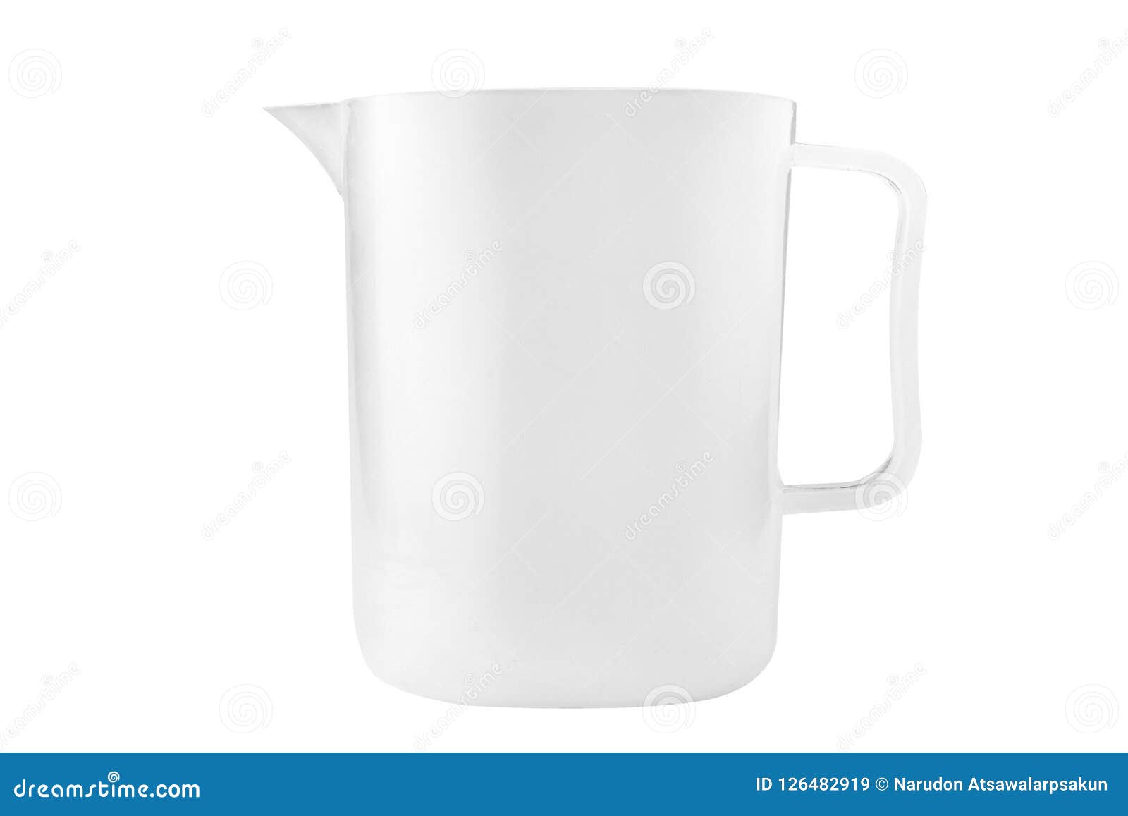 Pitchers Empty Plastic. Isolated on White Background Stock Image ...