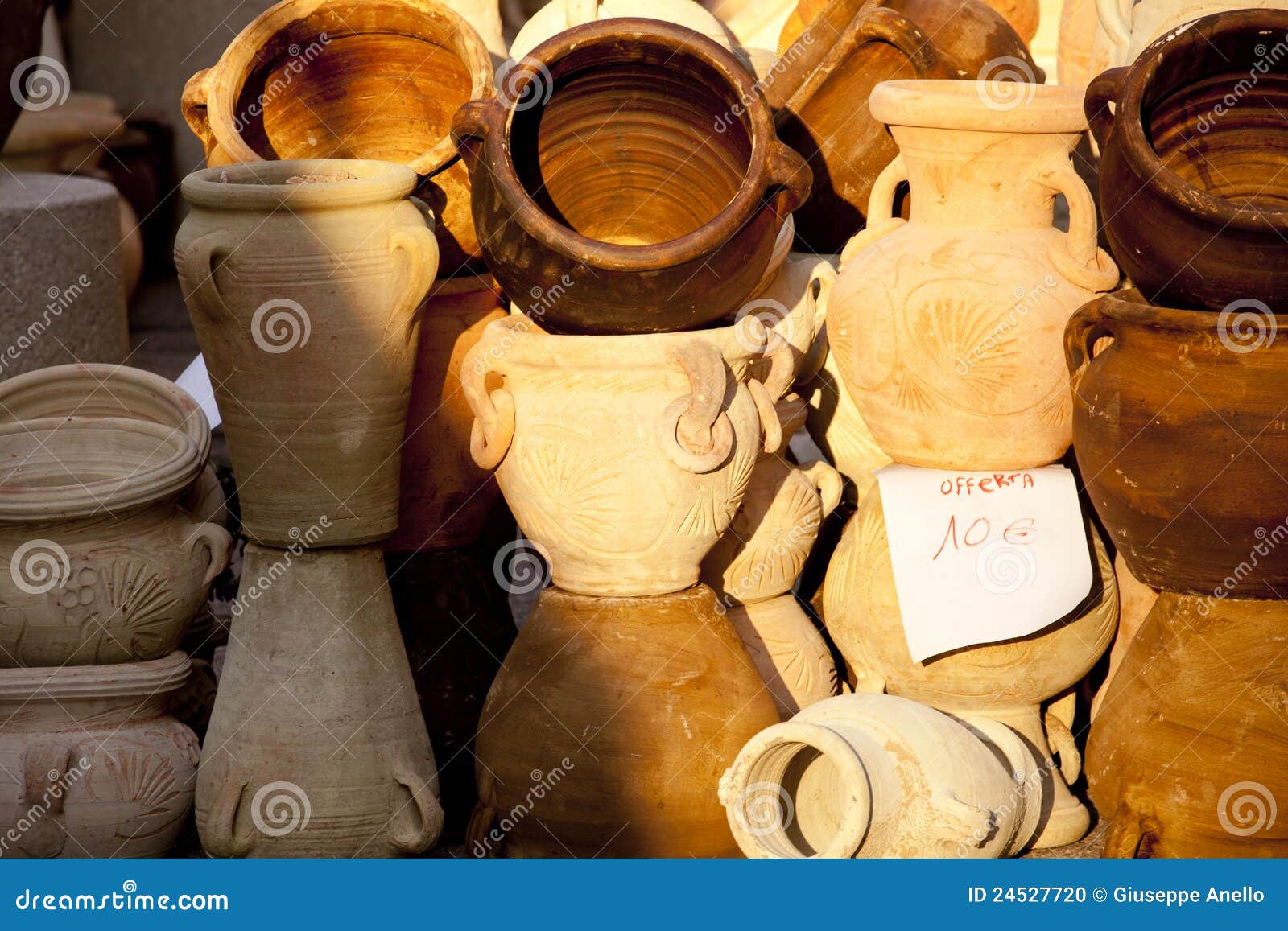Pitchers and jars of clay stock photo. Image of earthenware - 24527720