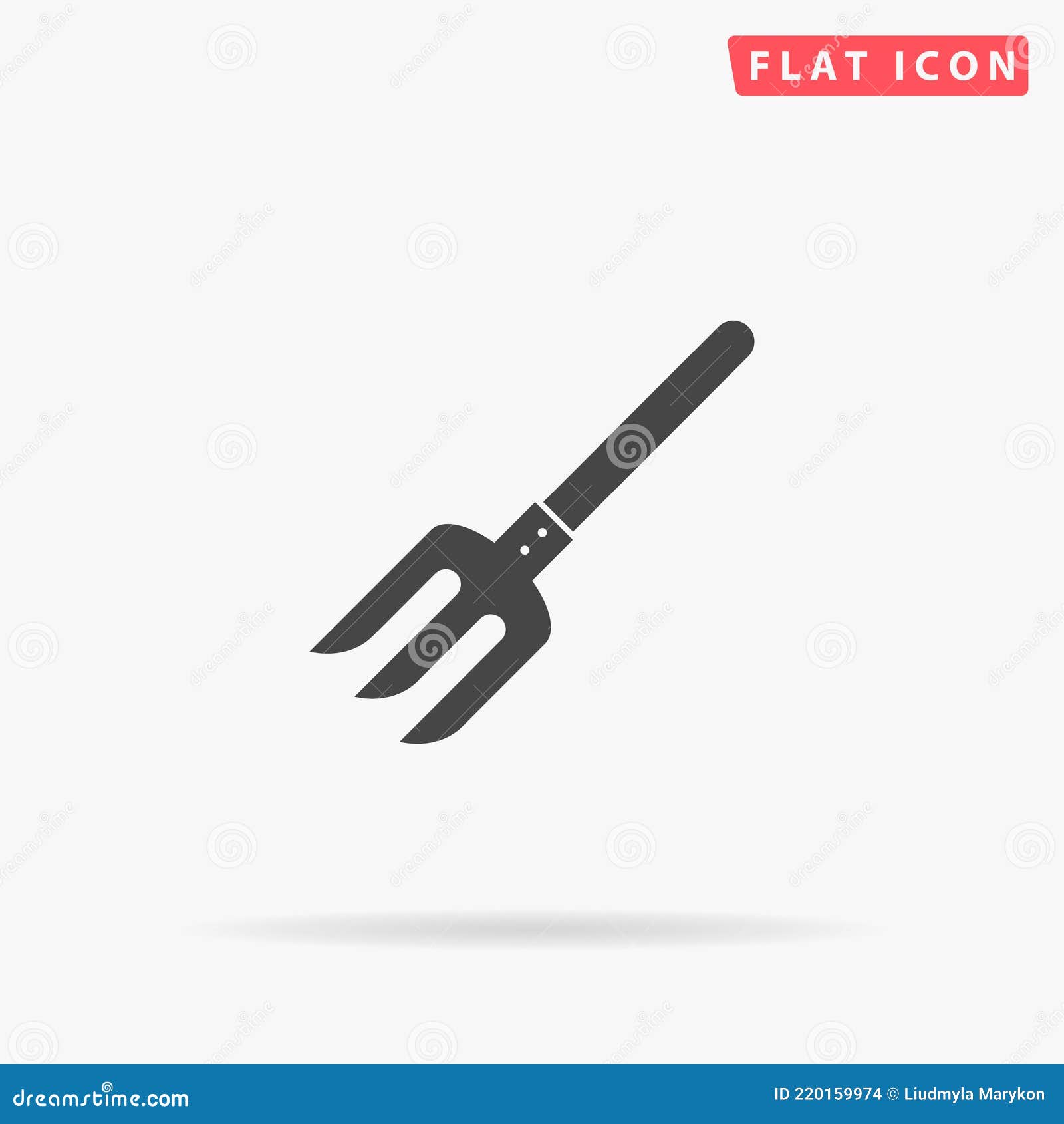 Pitchfork Flat Vector Icon. Hand Drawn Style Design Illustrations Stock ...