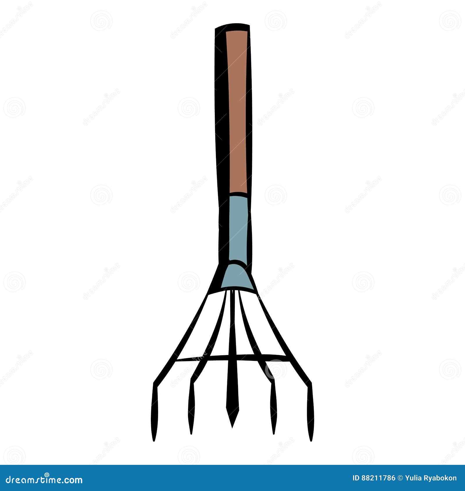 Pitchfork icon cartoon stock vector. Illustration of grow - 88211786