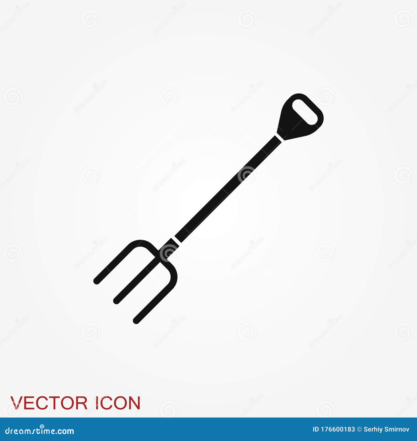 Pitchfork Icon in Flat Style Isolated on Background. for Your Design ...