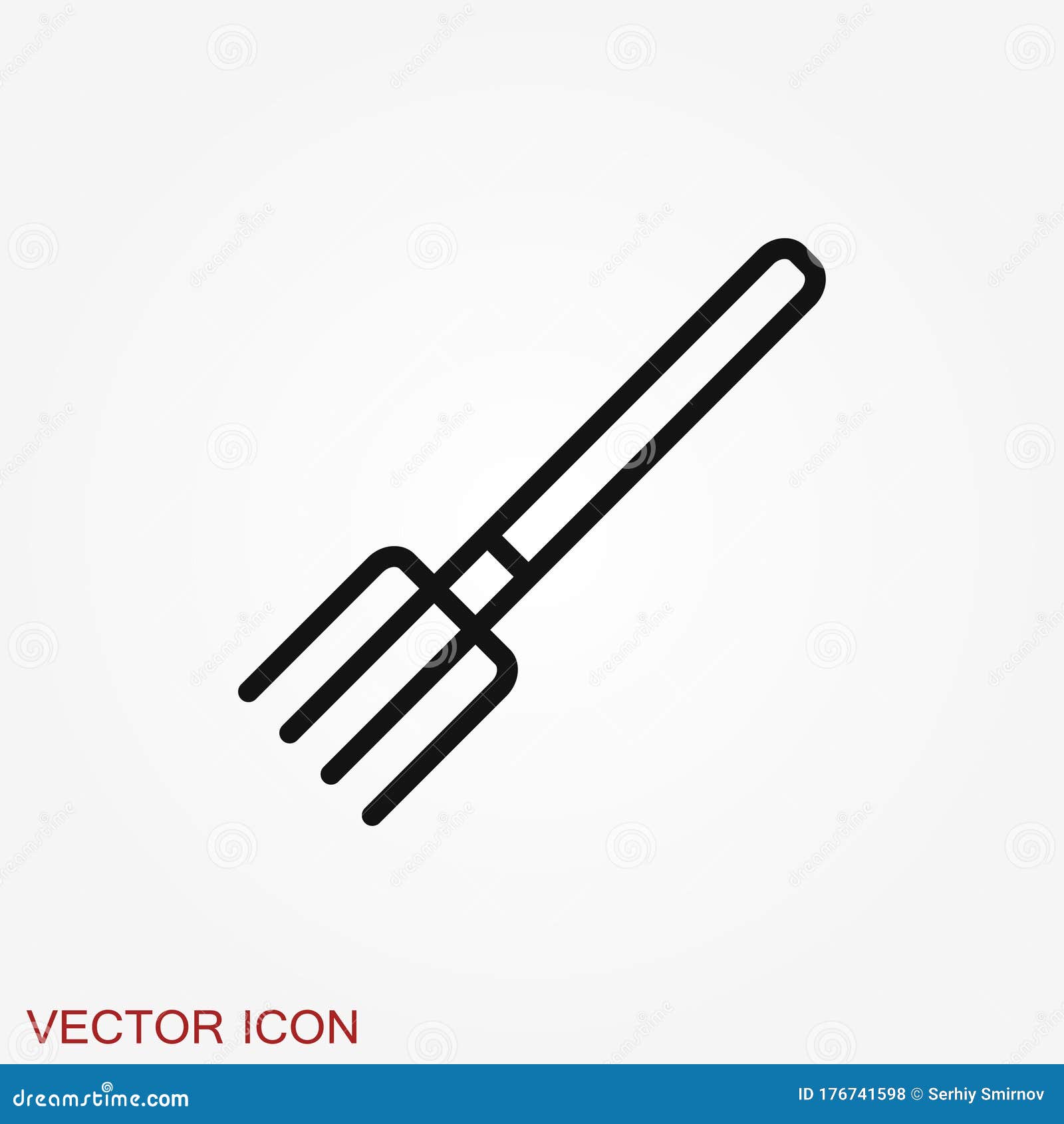 Pitchfork Icon in Flat Style Isolated on Background. for Your Design ...