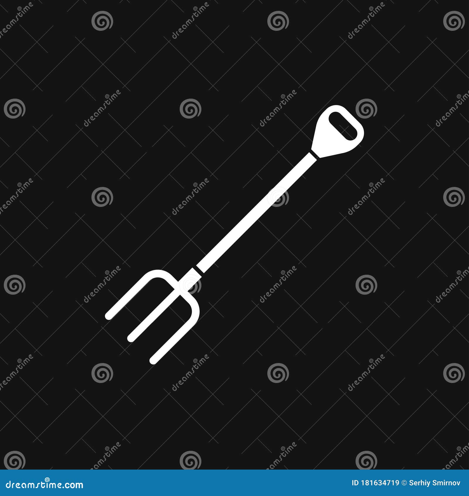 Pitchfork Icon in Flat Style Isolated on Background. for Your Design ...